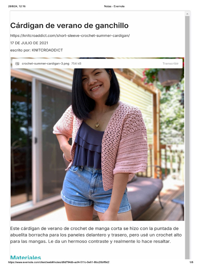 Crochet Cardigan Verano | PDF