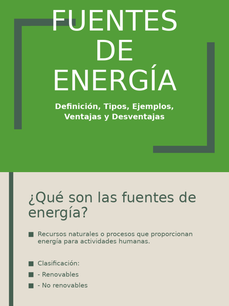 Fuentes de Energia Presentacion | PDF