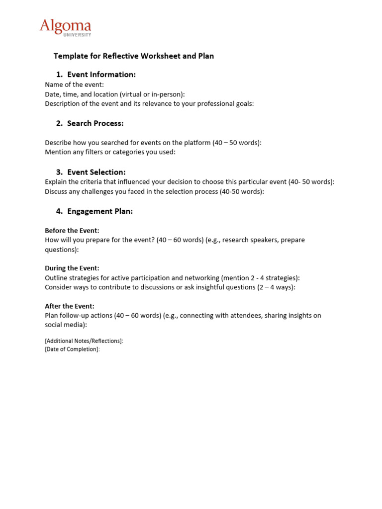 PMAL202 Template For Reflective Worksheet and Plan | PDF