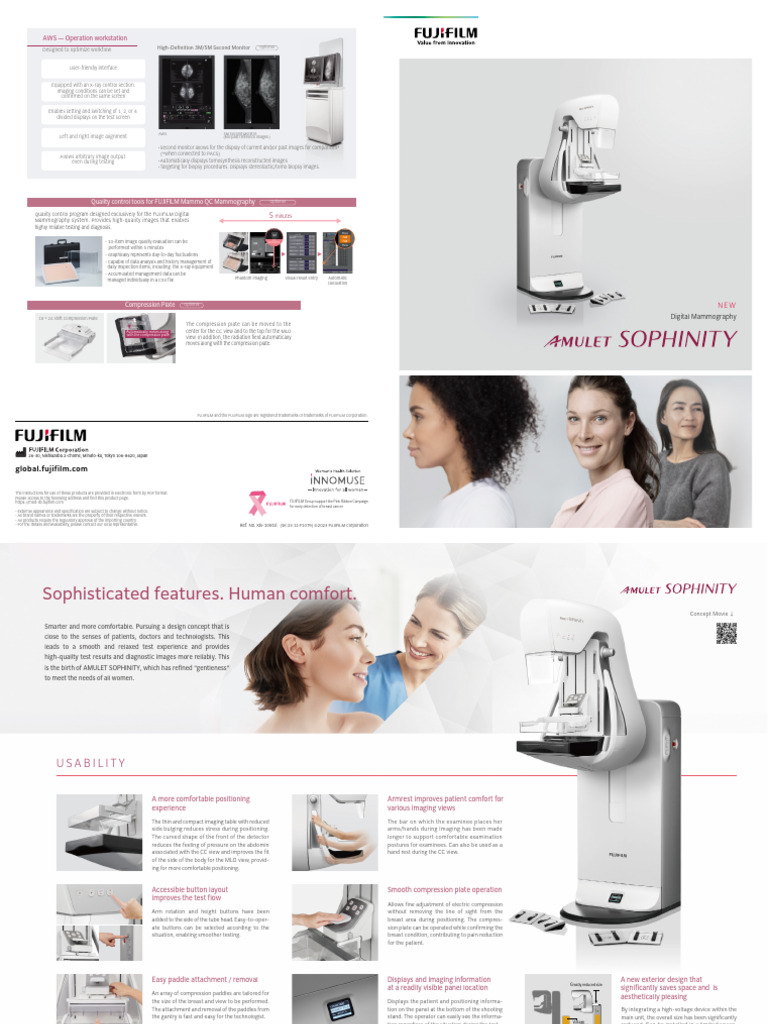 Fujifilm Amulet Sophinity Overview | PDF | Mammography | Breast