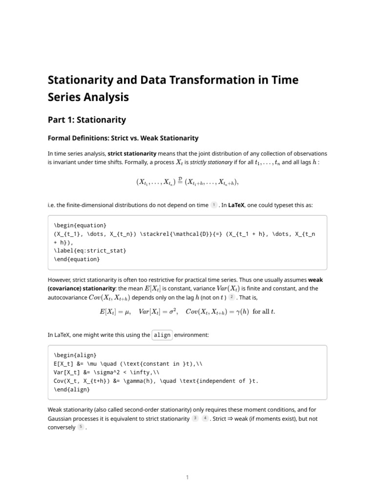 Stationarity-and-Data-Transformation-in-Time-Series-Analysis | PDF | Stationary Process ...
