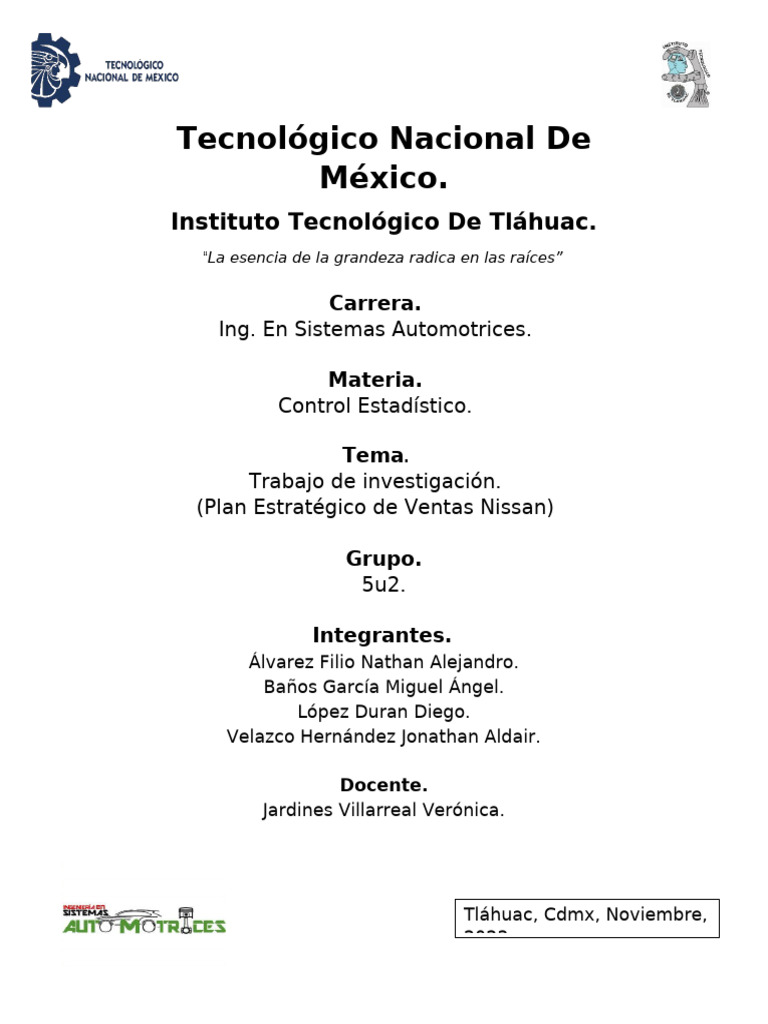 BañosGM (U3 ACT-EXPO) | PDF | Marketing | Nissan