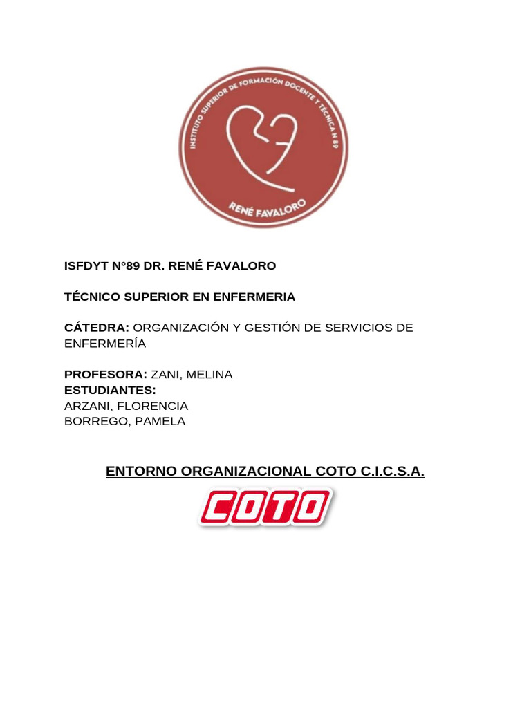 Análisis del Entorno de Coto C.I.C.S.A. | PDF | Supermercado | Business