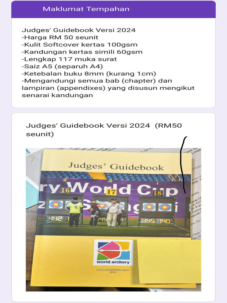 1st Batch - PESANAN JUDGES' GUIDEBOOK VERSI 2024 | PDF