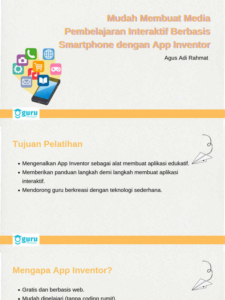 Mudah Membuat Media Pembelajaran Interaktif Berbasis Smartphone Dengan App Inventor | PDF
