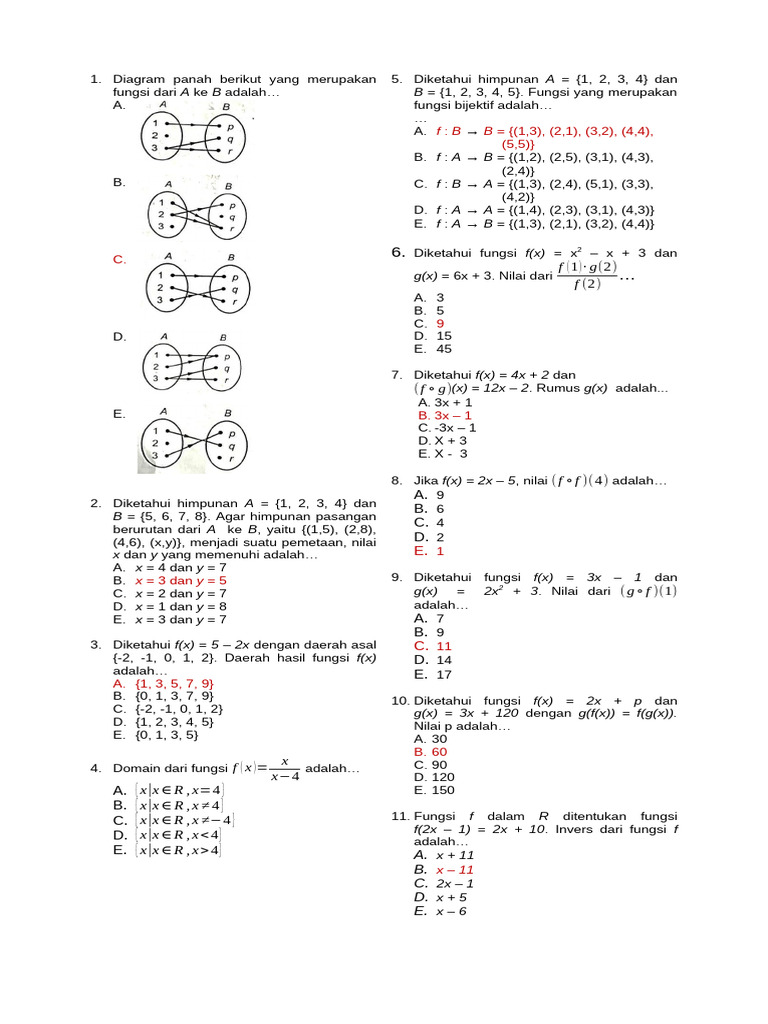 Soal MTK Xi | PDF