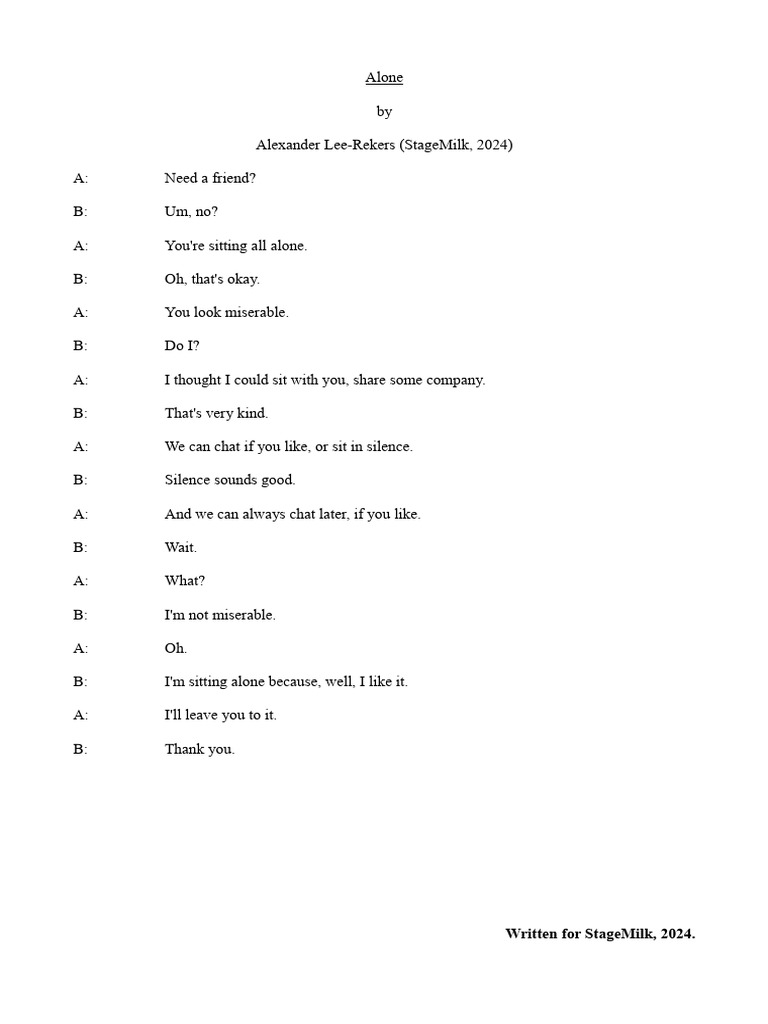 Alone | PDF