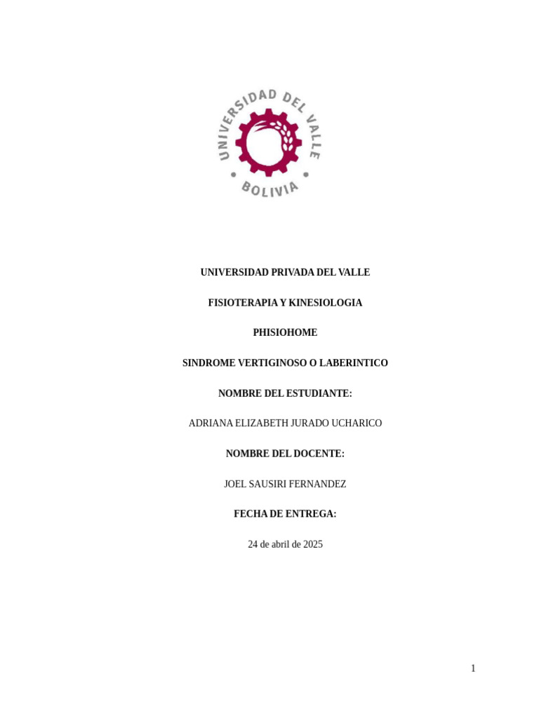 Síndrome Vertiginoso en Adultos Mayores | PDF | Vértigo ...