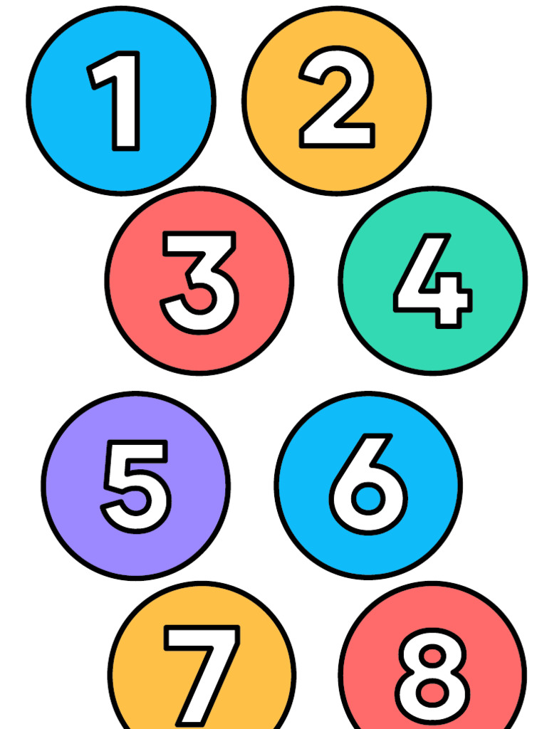 Colorful Numbers To 100 Flashcards | PDF