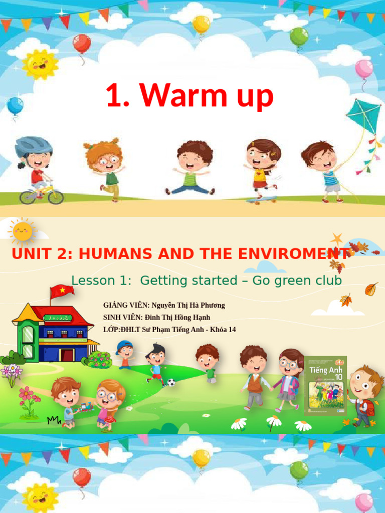 U2 - Lesson 1 - Getting Started | PDF | Natural Environment | Economy And The Environment