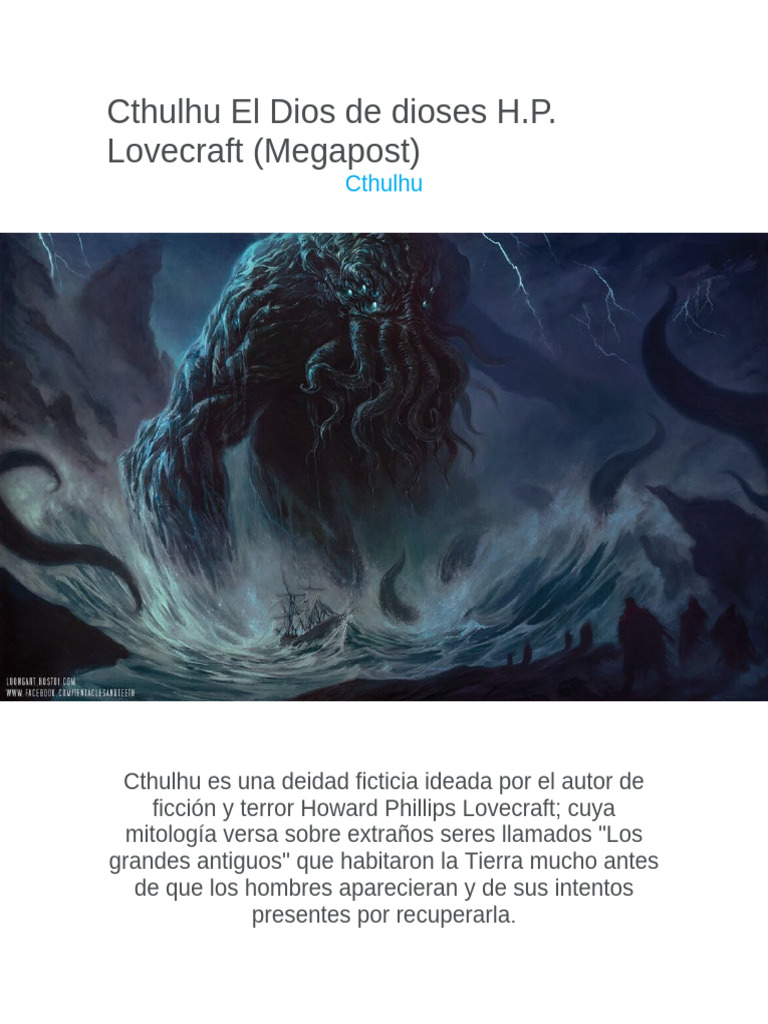 Cthulhu El Dios de Dioses H | PDF | Cthulhu