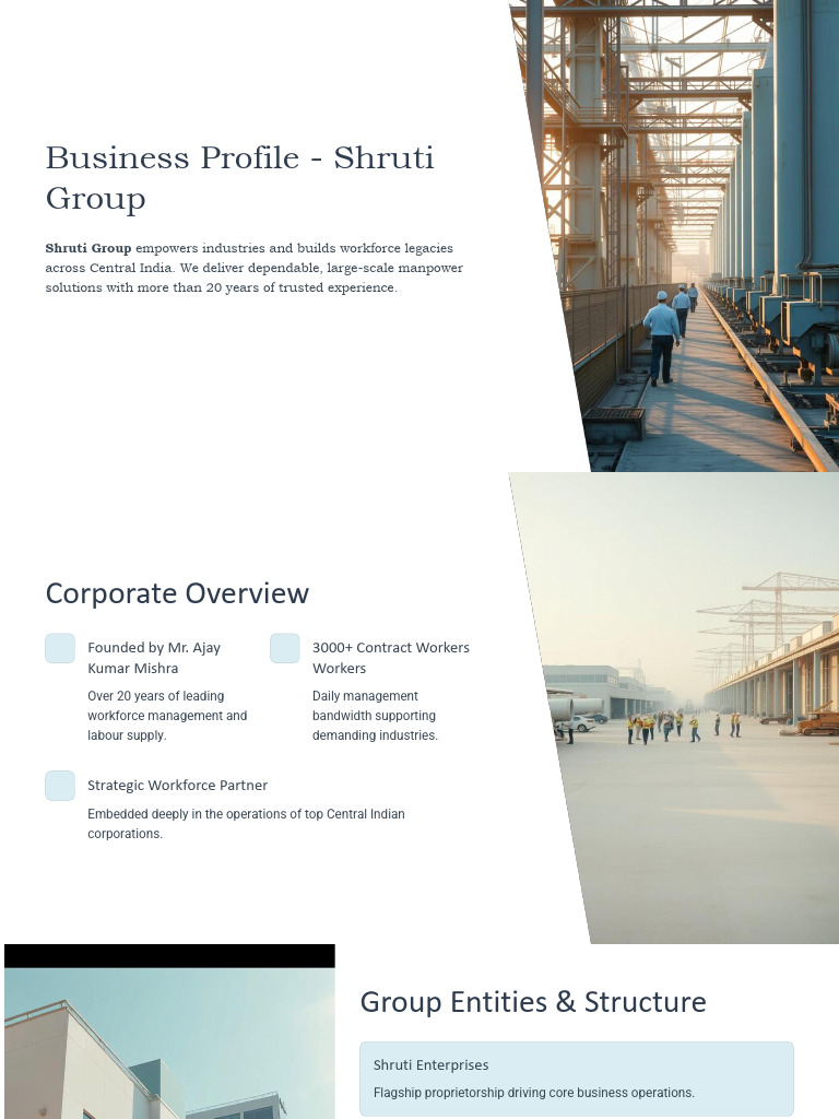Business Profile Shruti Group | PDF | Human Resources | Business Economics