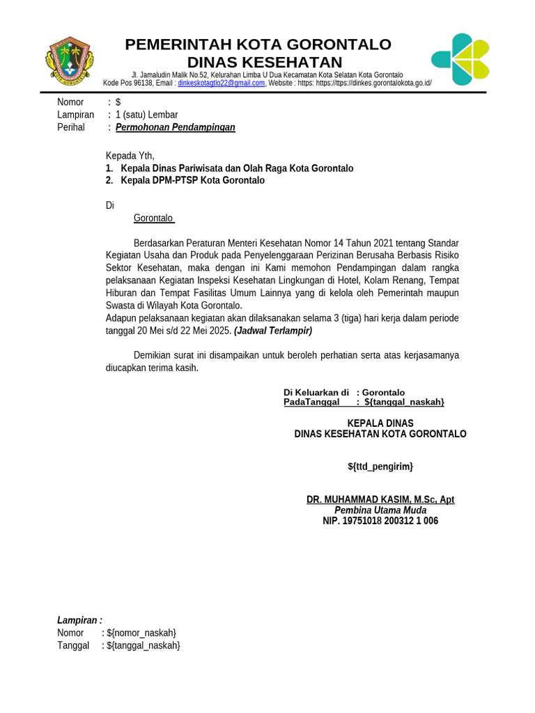 Surat Permohonan Pendampingan 2025 | PDF