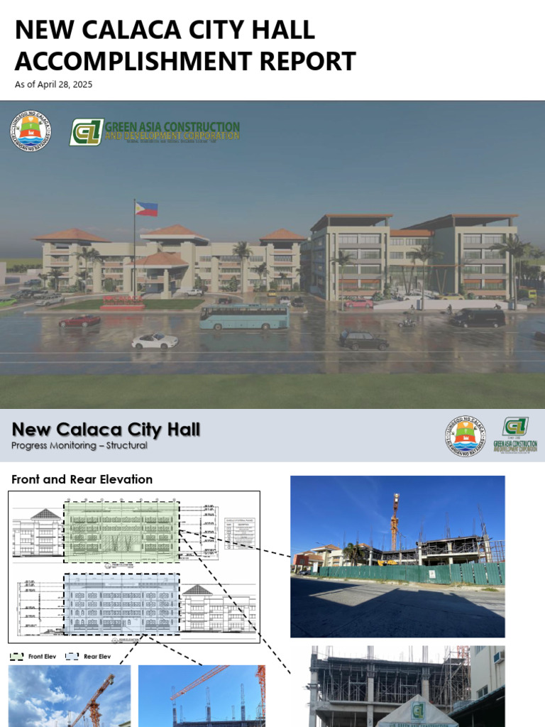 Calaca City Hall Accomplishment Report - 28april2025 | PDF | Safety | Housekeeping