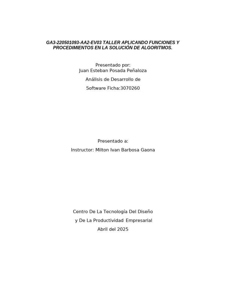 Ga3-220501093-Aa2-Ev03 Taller Aplicando Funciones y Procedimientos en ...