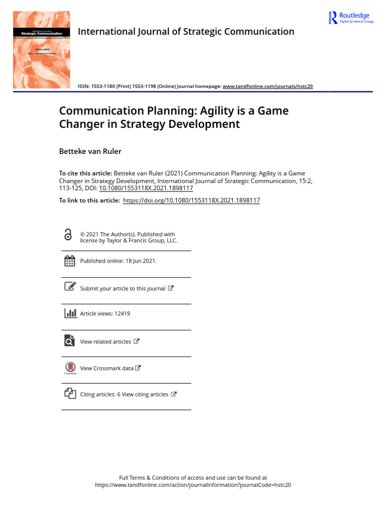 Communication Planning Agility Is A Game Changer in Strategy ...