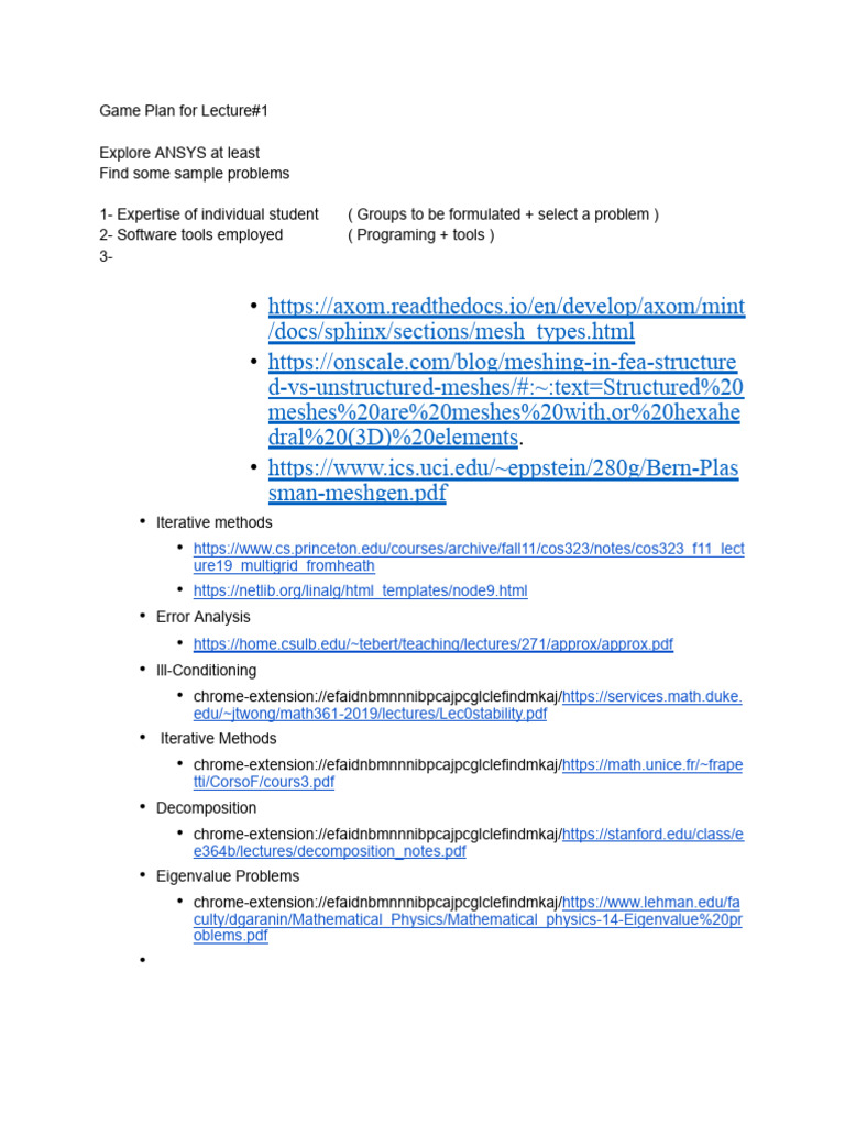 Game Plan For Lecture#1 | PDF