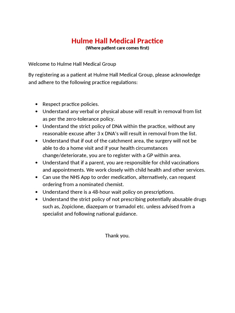 New Patient Welcome Letter | PDF