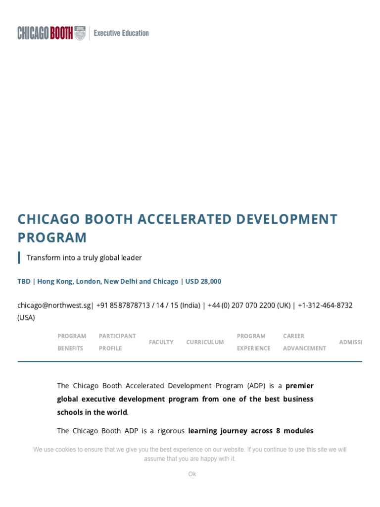Chicago Booth ADP - Accelerated Development Program - Northwest ...