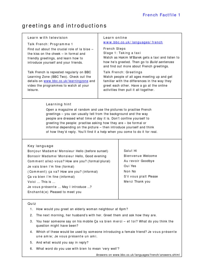 Greetings | PDF