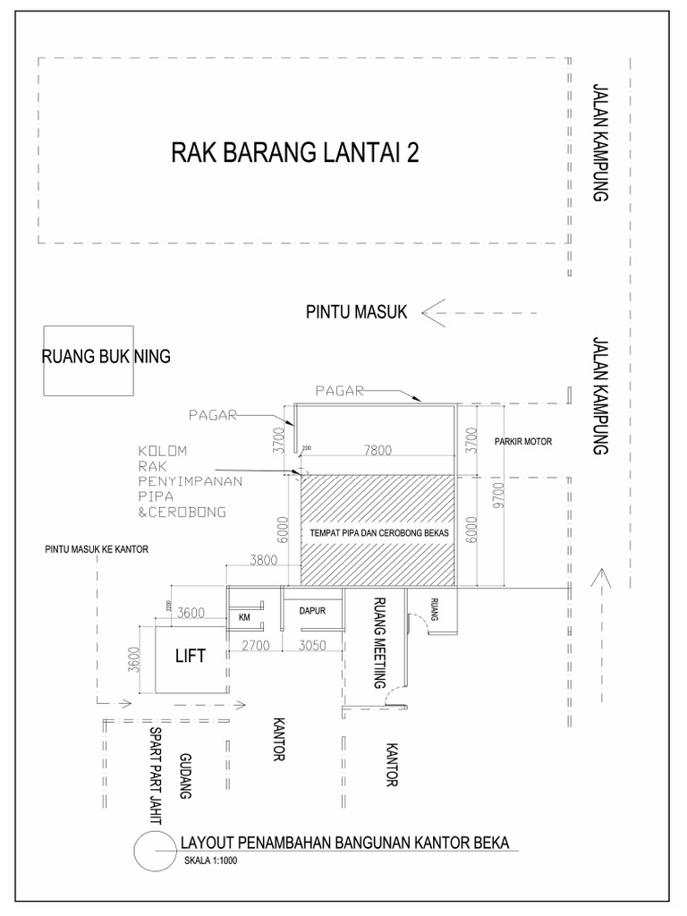 Layout Tambahan Gedung Beka | PDF