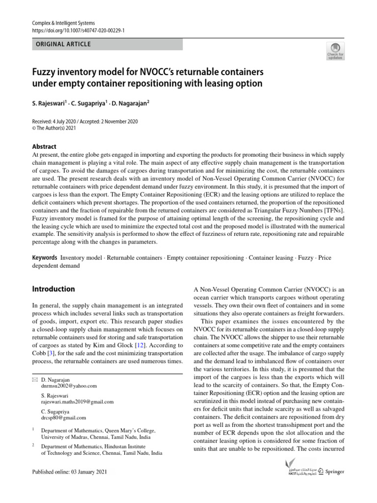 Fuzzy_inventory_model_for_NVOCCs_returnable_conta | PDF | Cargo | Inventory