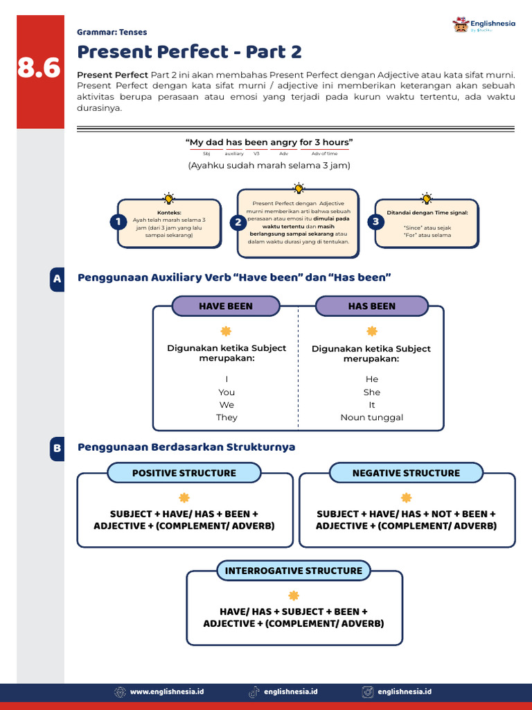 06 - Present Perfect Part 2 - Crwyj3oydx | PDF | Adjective | Syntax