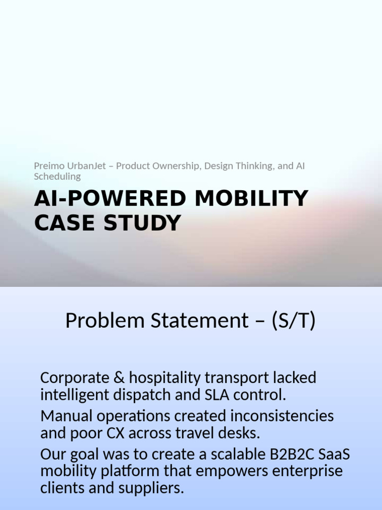AI Mobility Case Study UJET Updated | PDF | Prototype | Information Technology