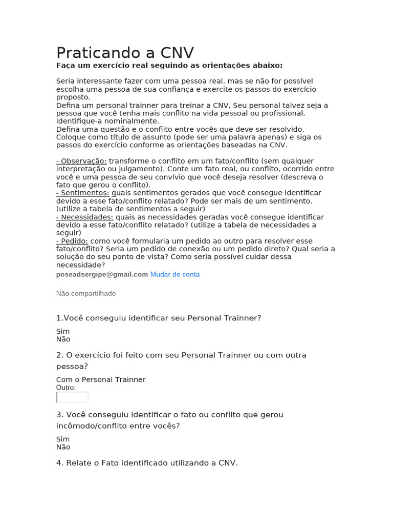 Praticando a CNV | PDF