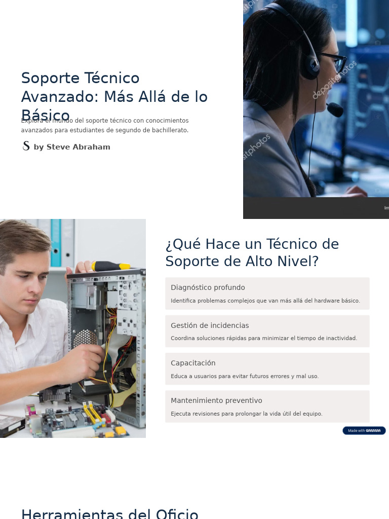 Soporte Tecnico Avanzado Mas Alla de Lo Basico | PDF | Soporte técnico ...