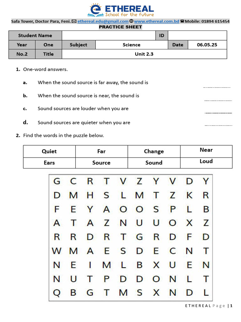 NO. 2 One Word and Unscramble Practice Sheet | PDF