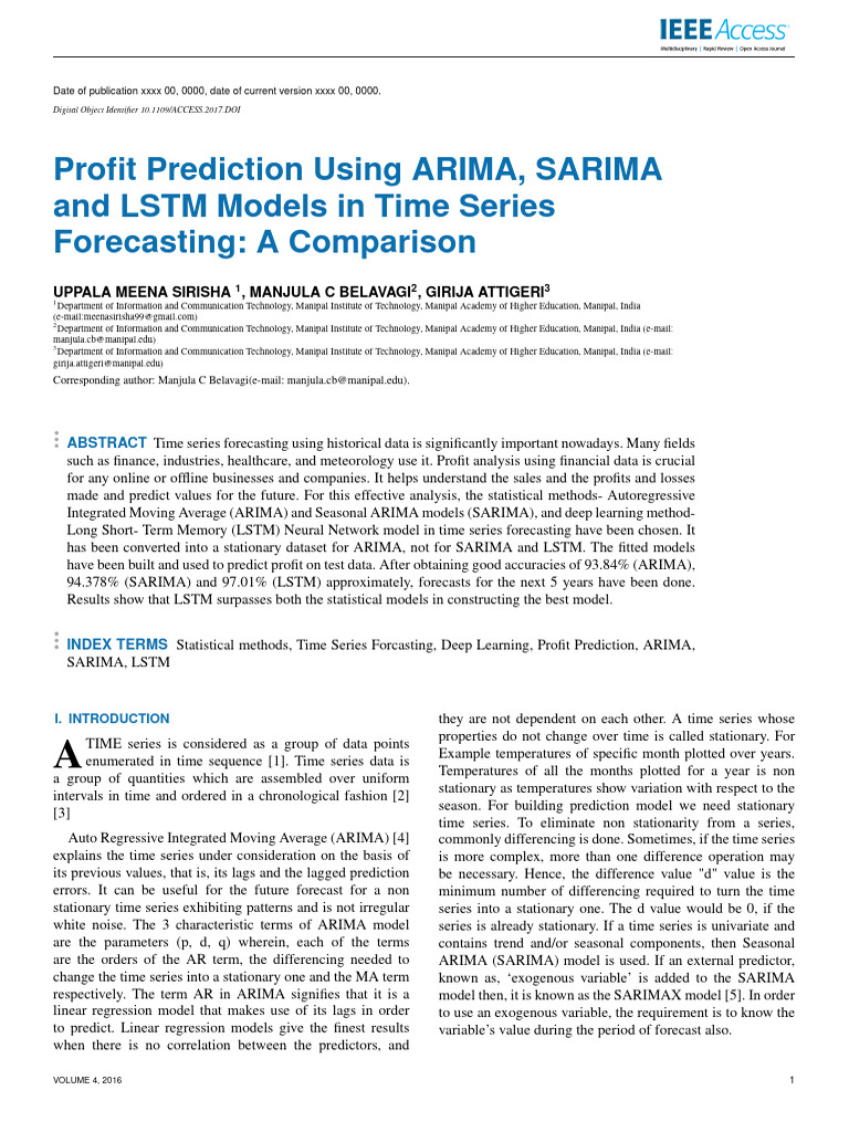 Profit_Prediction_Using_ARIMA_SARIMA_and_LSTM_Mode | PDF | Autoregressive Integrated Moving ...