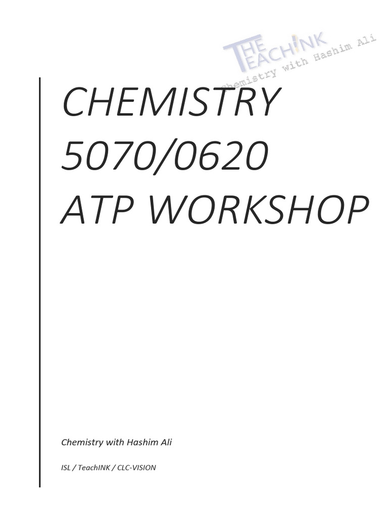 ATP Workshop Detailed Marking Scheme | PDF | Titration | Chemistry