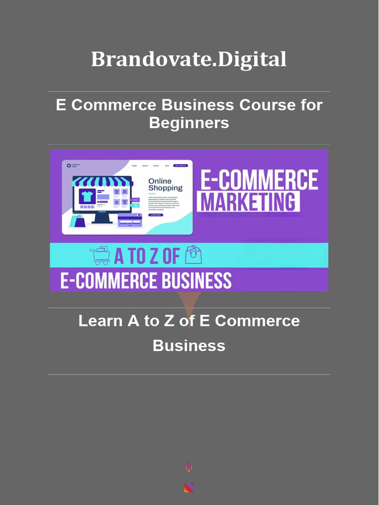 E-Commerce Business Course Guide | PDF
