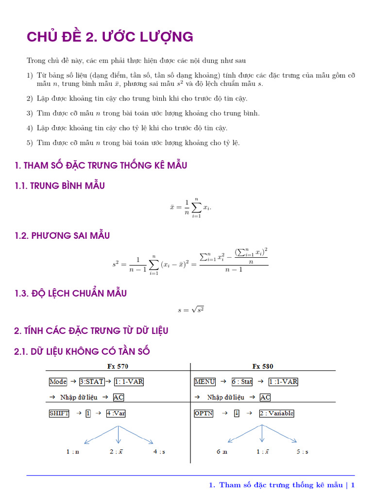 Xac-Suat-Thong-Ke - Chu-De-2.-Uoc-Luong - Da - (Cuuduongthancong - Com) | PDF