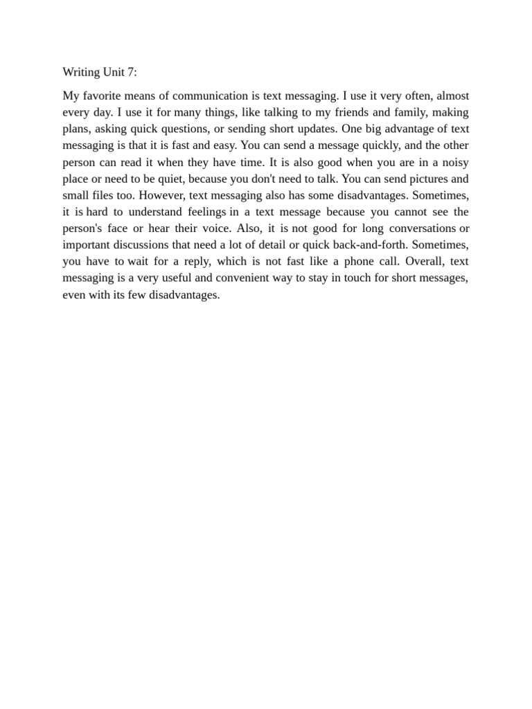 Writing Unit 7 | PDF