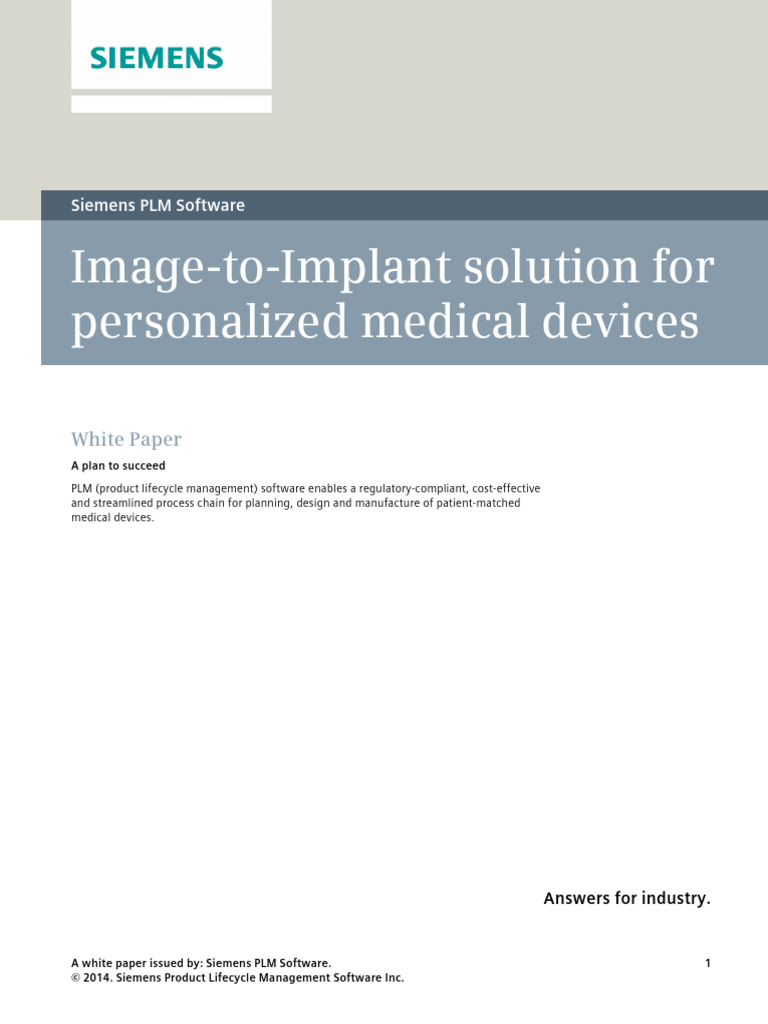 Siemens PLM Image To Implant Solution For Personalized Medical Devices ...