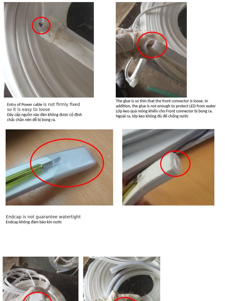 C&P Led Strips Defect Issues | PDF