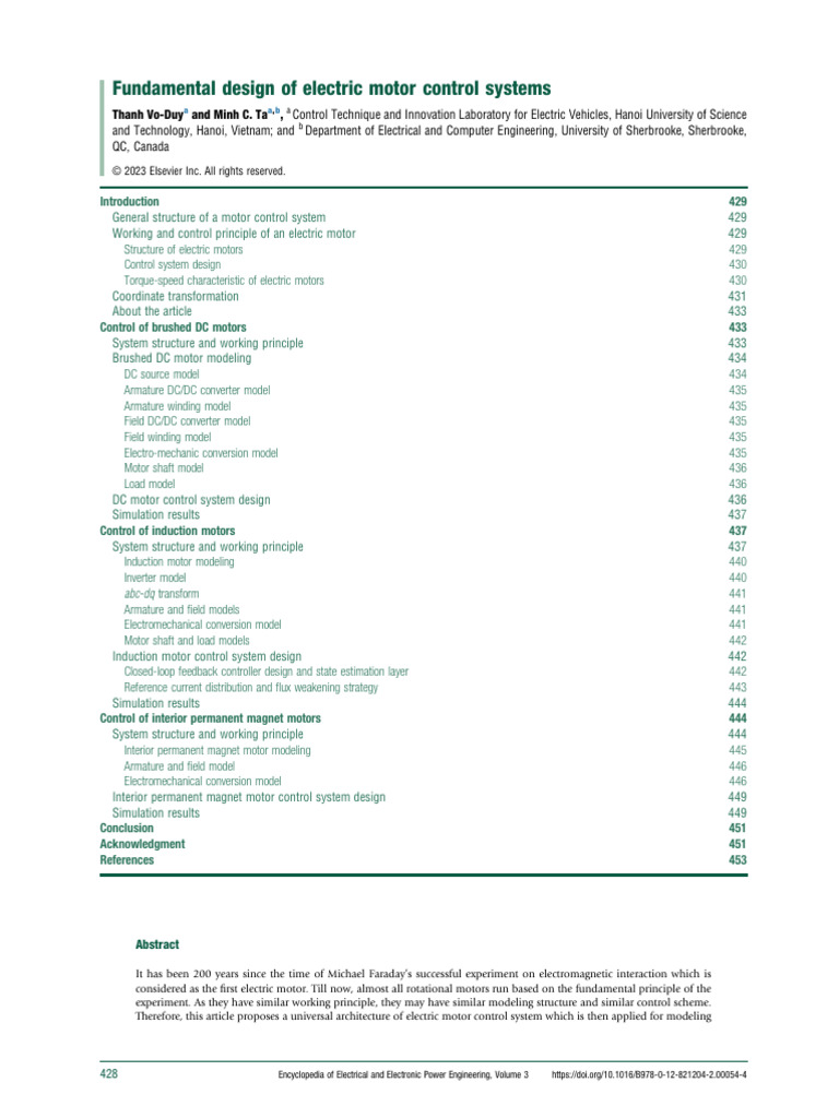 Fundamental-design-of-electric-motor-control-systems | PDF | Electric Motor | Direct Current