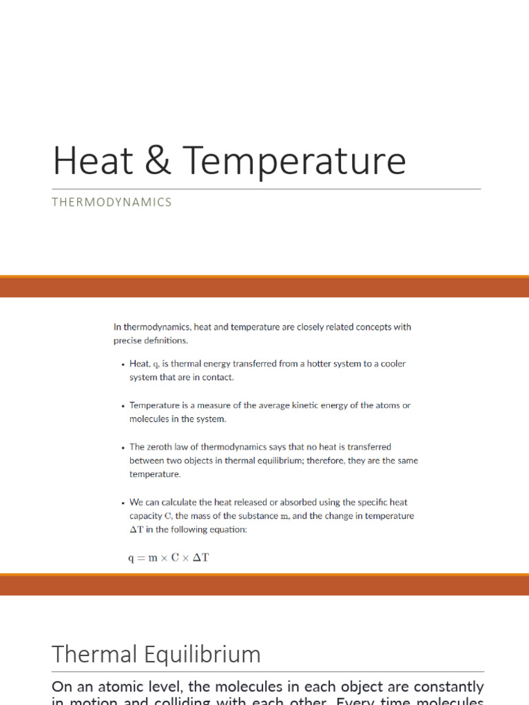 Heat & Temperature | PDF