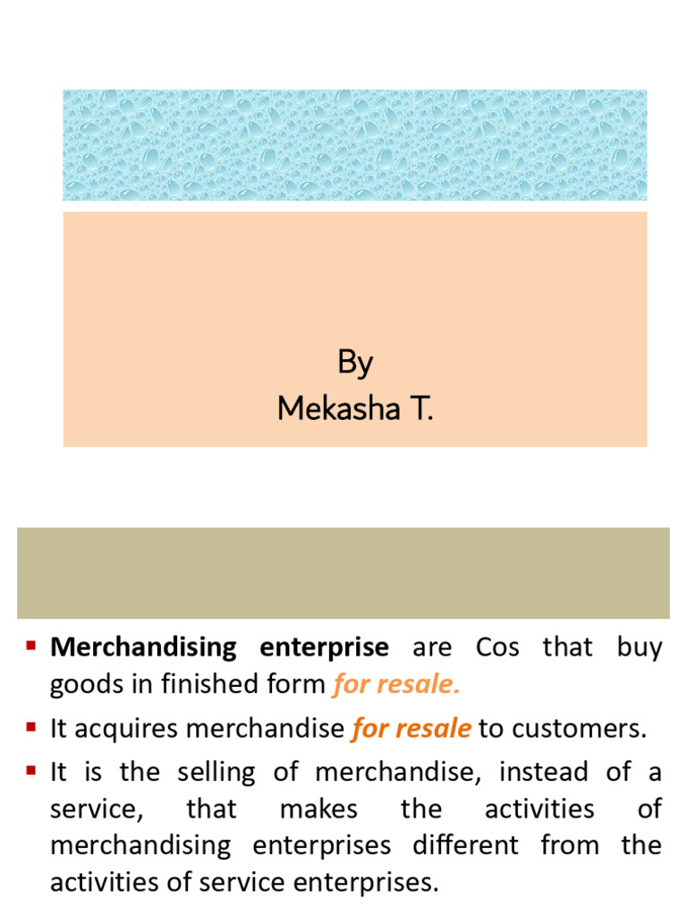 F.acc Chapter-3 Accounting For Merchandise | PDF | Debits And Credits ...