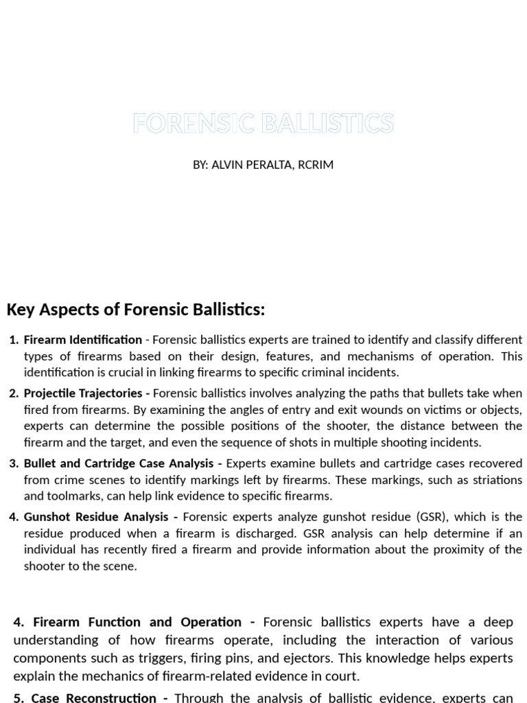 Forensic Ballistics | PDF | Shotgun | Semi Automatic Firearm