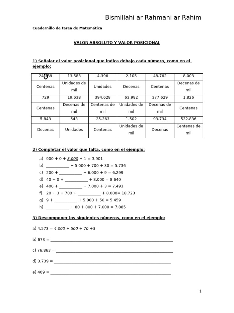Cuadernillo Tareas 2do | PDF | Matemáticas | Aritmética
