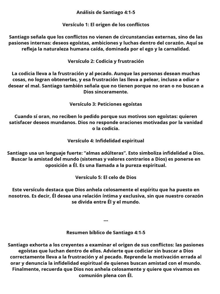 Análisis de Santiago 41-5 Versículo 1 El Origen de Los Conflictos Santiago - 20250430 - 190918 ...