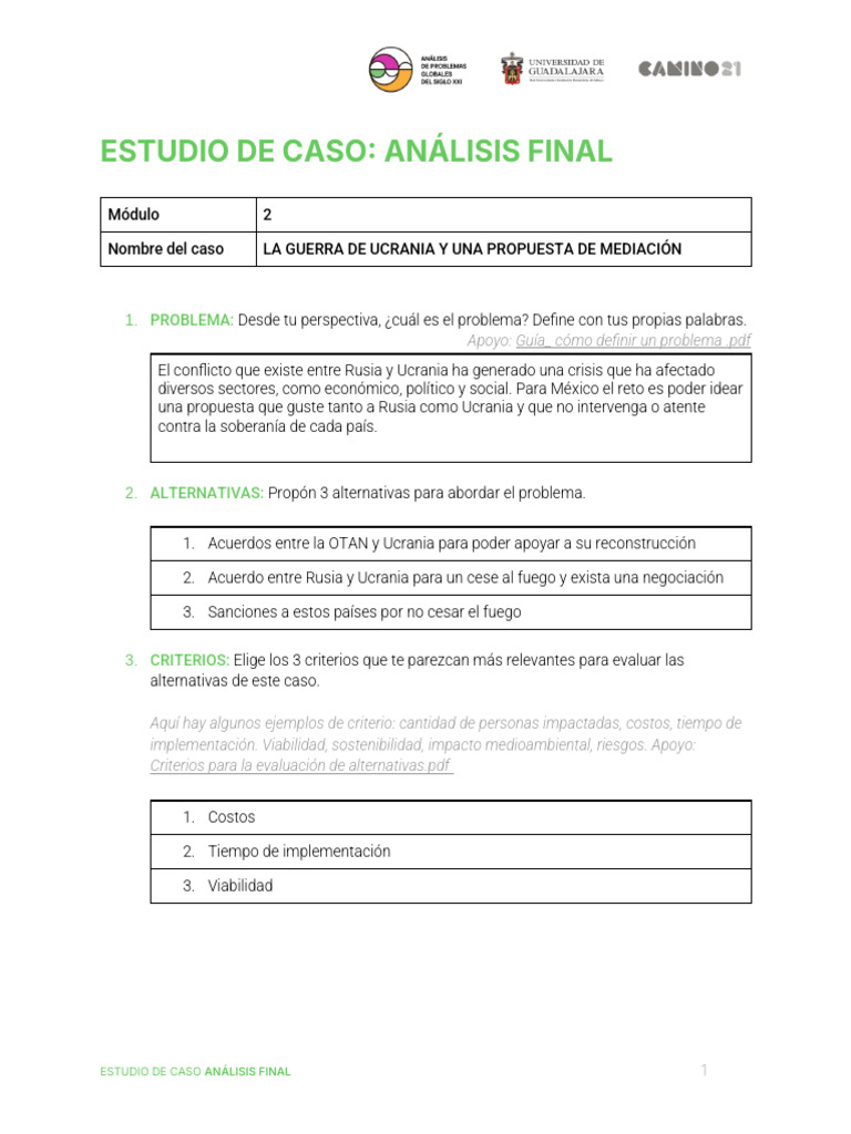 Estudio de Cado-Modulo2 | PDF | Caso de estudio