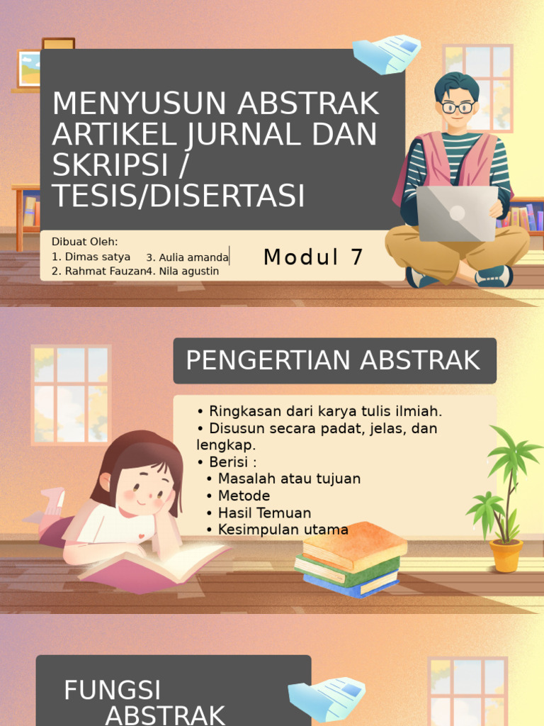 Kelompok 3. Menyusun Abstrak Artikel Jurnal Dan Skripsitesisdisertasi | PDF
