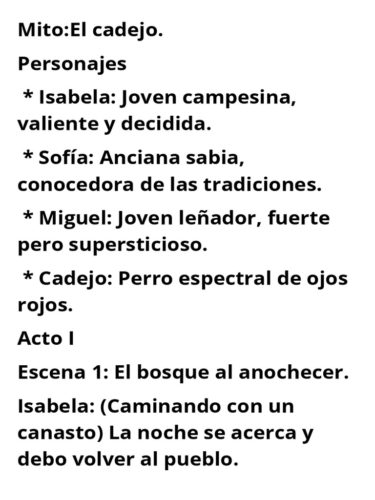 Leyenda del Cadejo: Valor y Respeto | PDF