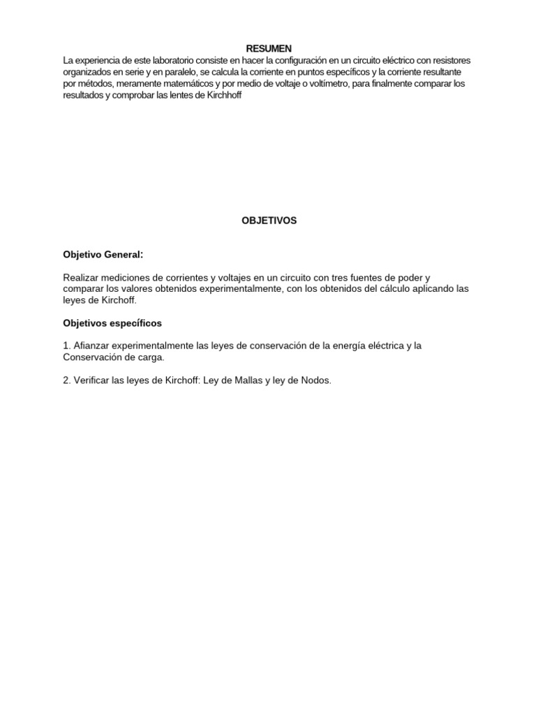 Kirch Hoff | PDF | voltaje | Red eléctrica