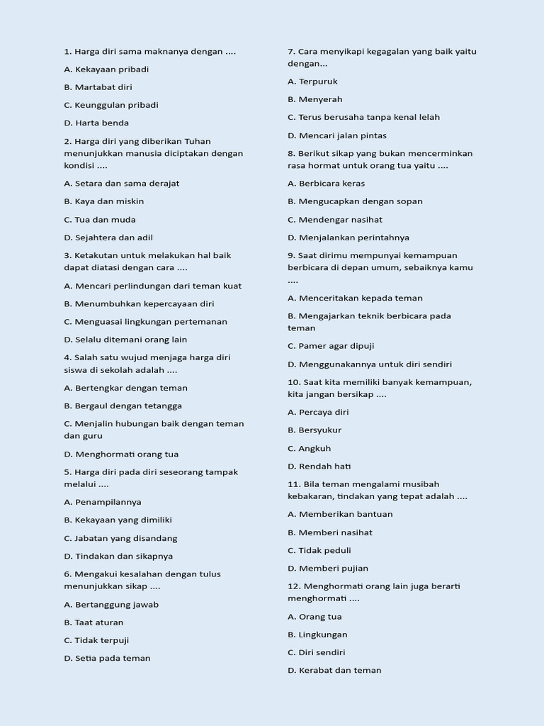 Soal PPKN 5 Mei 2025 | PDF