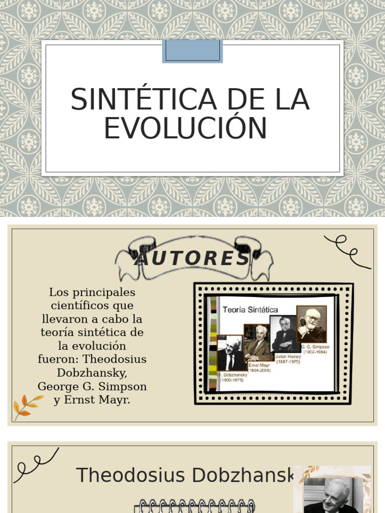 Sintética de La Evolución 1. | PDF